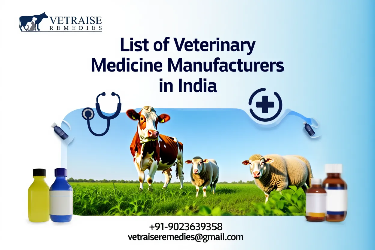 List of Veterinary Medicine Manufacturers in India – By Vetraise Remedies